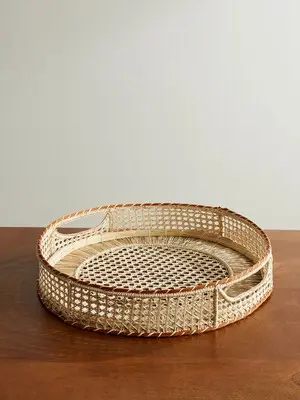 La DoubleJ Raffia Tray - Natural