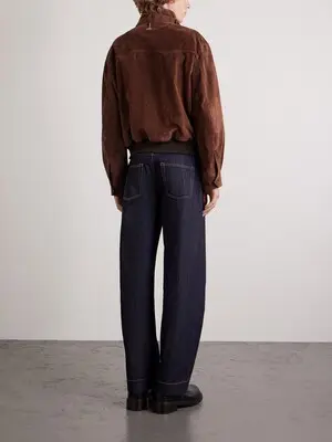 Alexander McQueen Panelled Suede Harrington Jacket