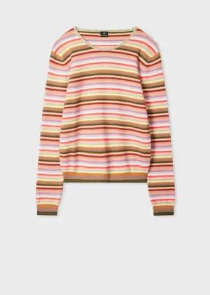 Paul Smith Scoop Neck Striped Sweater