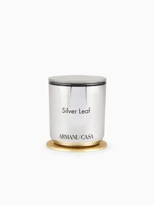 ARMANI/CASA Pegaso Leaf Candle - Silver
