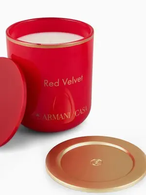 ARMANI/CASA Pegaso Velvet Candle - Red