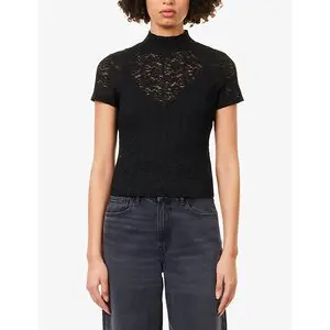 Paige Lace Stretch-woven Top