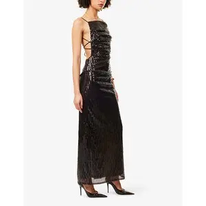 Bec & Bridge Sequin Woven Maxi Dress