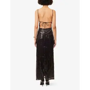 Bec & Bridge Sequin Woven Maxi Dress
