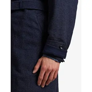 Polo Ralph Lauren Balmacaan Reversible Wool, Silk And Linen-blend Coat