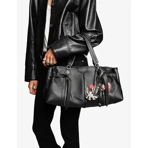 Zadig&Voltaire Leather Sunny Shopper Shoulder Bag - Black