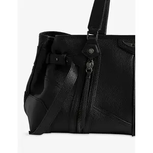 Zadig&Voltaire Leather Sunny Shopper Shoulder Bag - Black