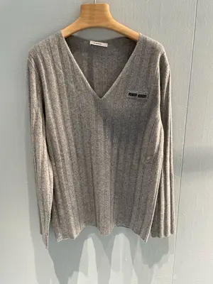 Miu Miu V-neck Ribbed Knit