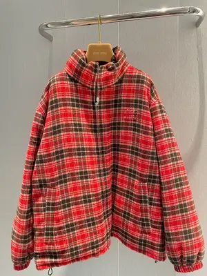 Miu Miu Plaid Bomber