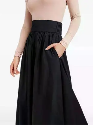 MARCELLA Raven Elasticated-waistband Maxi Skirt