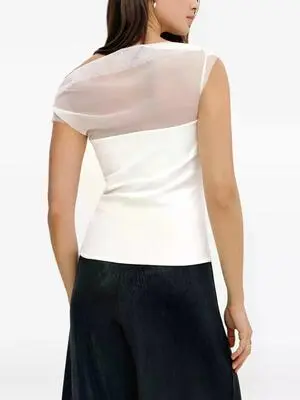 MARCELLA Cabrini Mesh-panel Top - Neutrals