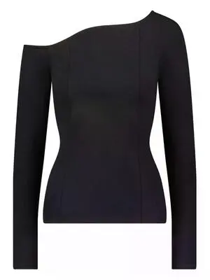 MARCELLA Sylvan One-shoulder Top - Black