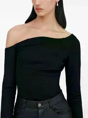 MARCELLA Sylvan One-shoulder Top - Black
