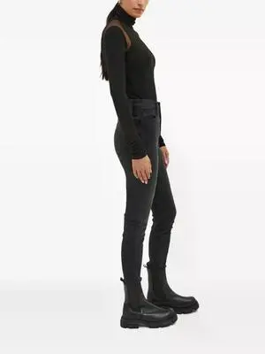 MARCELLA Maria Mesh-panel Turtleneck Top