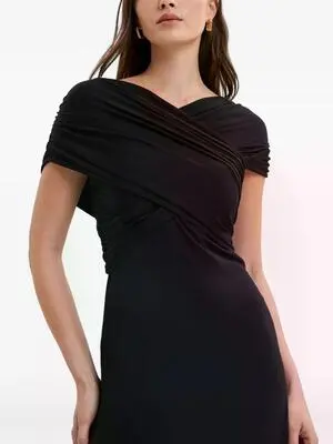 MARCELLA Alyssa Gathered Midi Dress