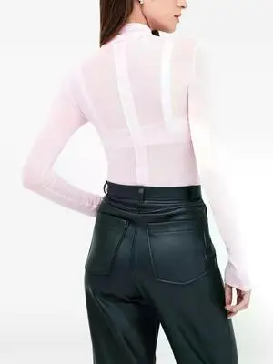 MARCELLA Panelled Turtleneck Top - Pink