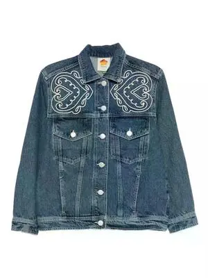 Farm Rio Embroidered Chest-pocket Jacket