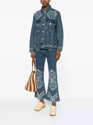 Farm Rio Embroidered Chest-pocket Jacket