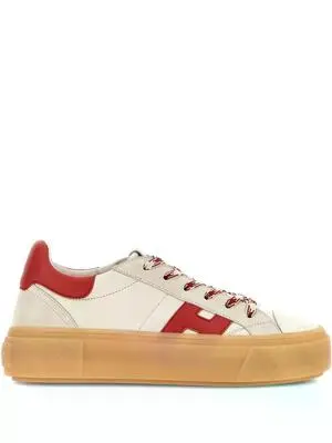 Hogan H705 'h' Appliqué Platform Sneakers - Neutrals