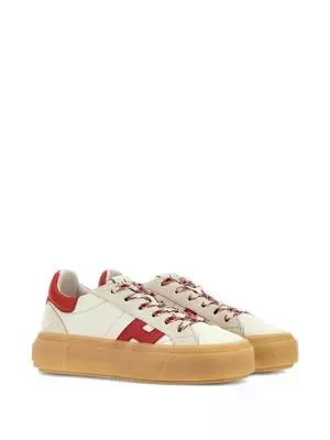 Hogan H705 'h' Appliqué Platform Sneakers - Neutrals