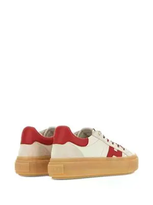 Hogan H705 'h' Appliqué Platform Sneakers - Neutrals
