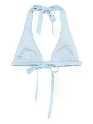 Frankies Bikinis Tie-detail Bikini Top - Blue