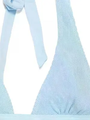 Frankies Bikinis Tie-detail Bikini Top - Blue