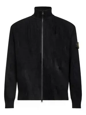 Stone Island Ribbed Zipped Cardigan