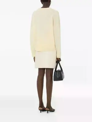 Loulou De Saison Anton Drop Shoulder Ribbed Sweater - Neutrals