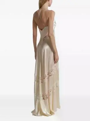 Alberta Ferretti Lace Panel Dress