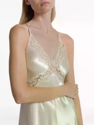 Alberta Ferretti Lace Panel Dress