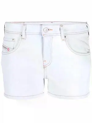 DIESEL® Low-rise Light-wash Denim Shorts - Blue