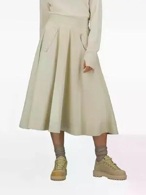 Herno Pleated A-line Skirt - Neutrals