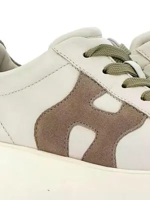 Hogan Rebel Leather Sneakers - Neutrals