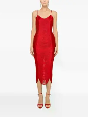 NISSA Fringed Midi Dress