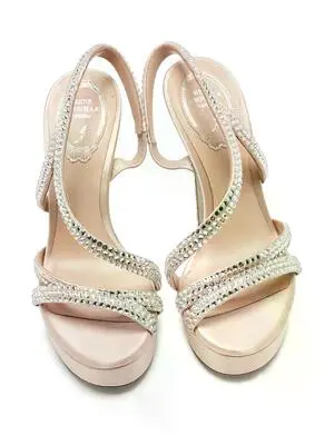 Rene Caovilla Lisa Platform Crystal Sandals
