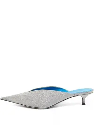 Balenciaga 50mm Knife Glitter Mules