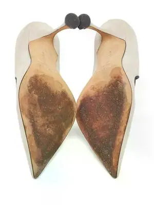 Manolo Blahnik 110mm Suede Cut-out Pumps