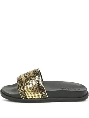 Fendi X Versace Mesh Logo Slides