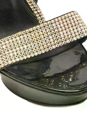 GINA Crystal-embellished T-bar Sandals
