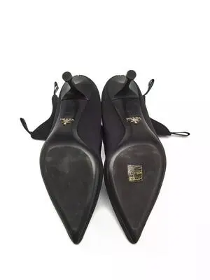 Prada Logo Detail Heeled Ankle Boots