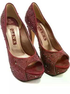 GINA Crystal Embellished Platform Sandals