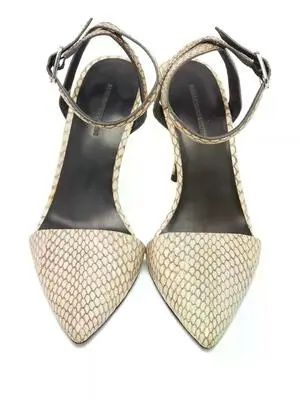 ALEXANDER WANG 100mm Snakeskin Ankle-strap Pumps