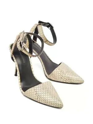 ALEXANDER WANG 100mm Snakeskin Ankle-strap Pumps