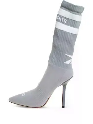 Vetements 110mm Pointed Sock-style Ankle Boots - Grey