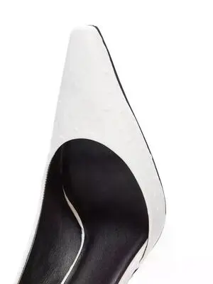 Loulou De Saison Scala Ostrich-effect Pumps With Ankle Strap