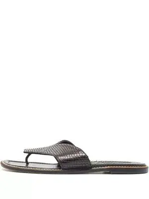 Manolo Blahnik Leather Sandals - Black