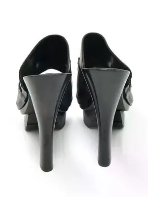 Versace Insignia Leather Slide Sandals