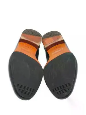 Hermès Crocodile-effect Leather Loafers