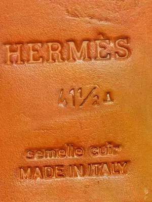 Hermès Crocodile-effect Leather Loafers